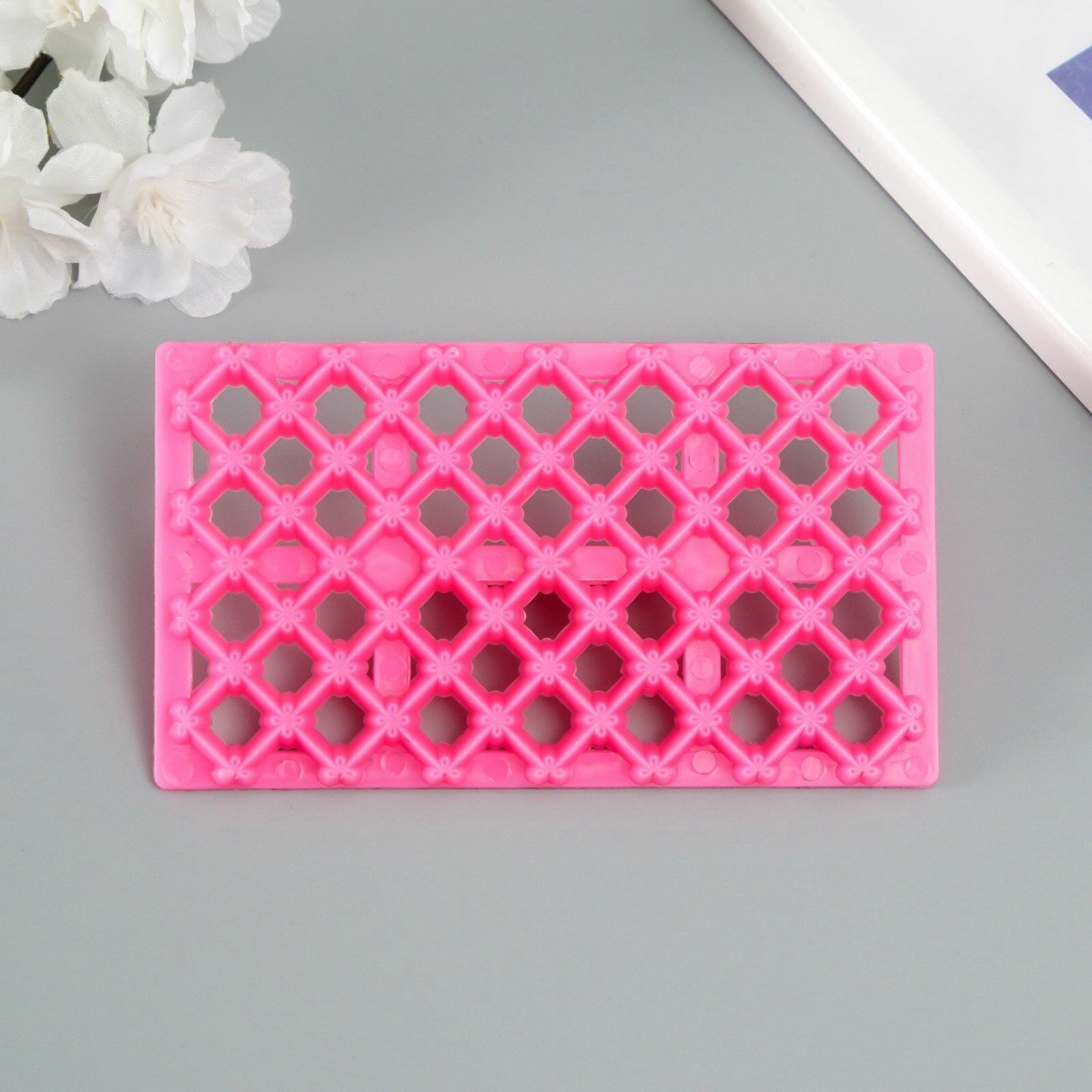 Штамп пластик "Ромб с квадратом", 12.8x7.5 см, вид изделия: инструменты