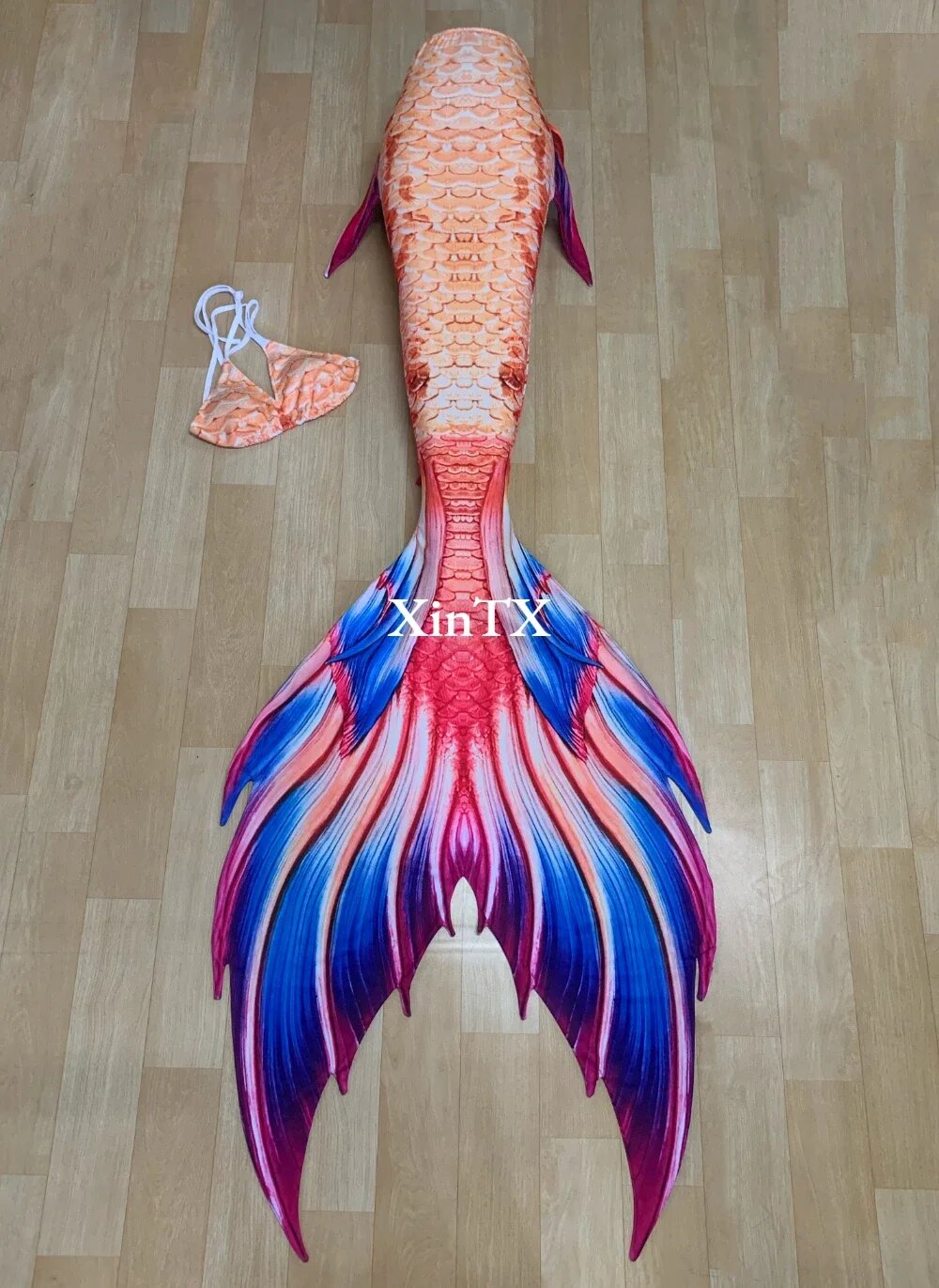 Костюм русалки XL, хвост с ластами, комплект