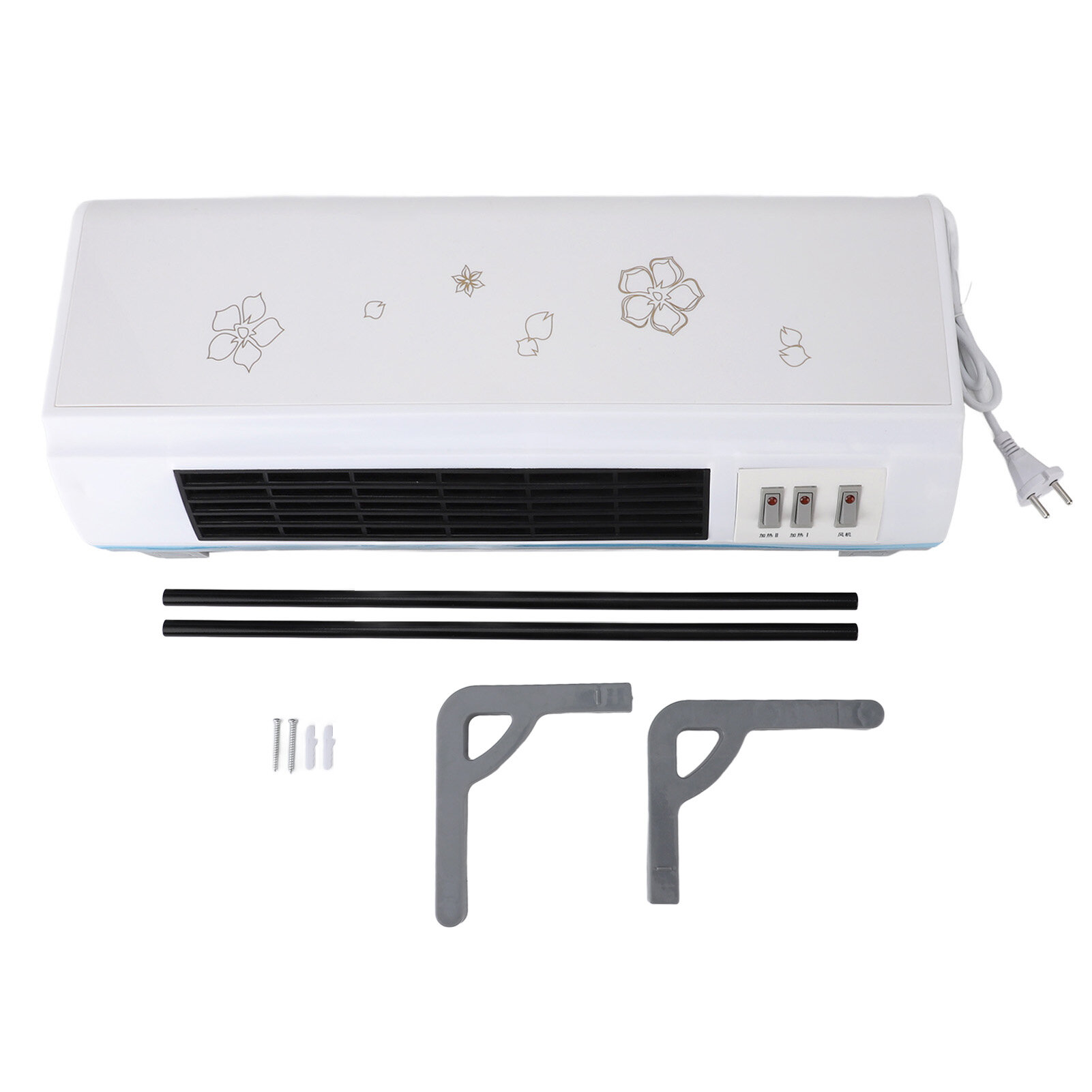 Электрический настенный обогреватель PTC керамический водонепроницаемый настенный обогреватель теплый и природный ветер для спальни ванной комнаты