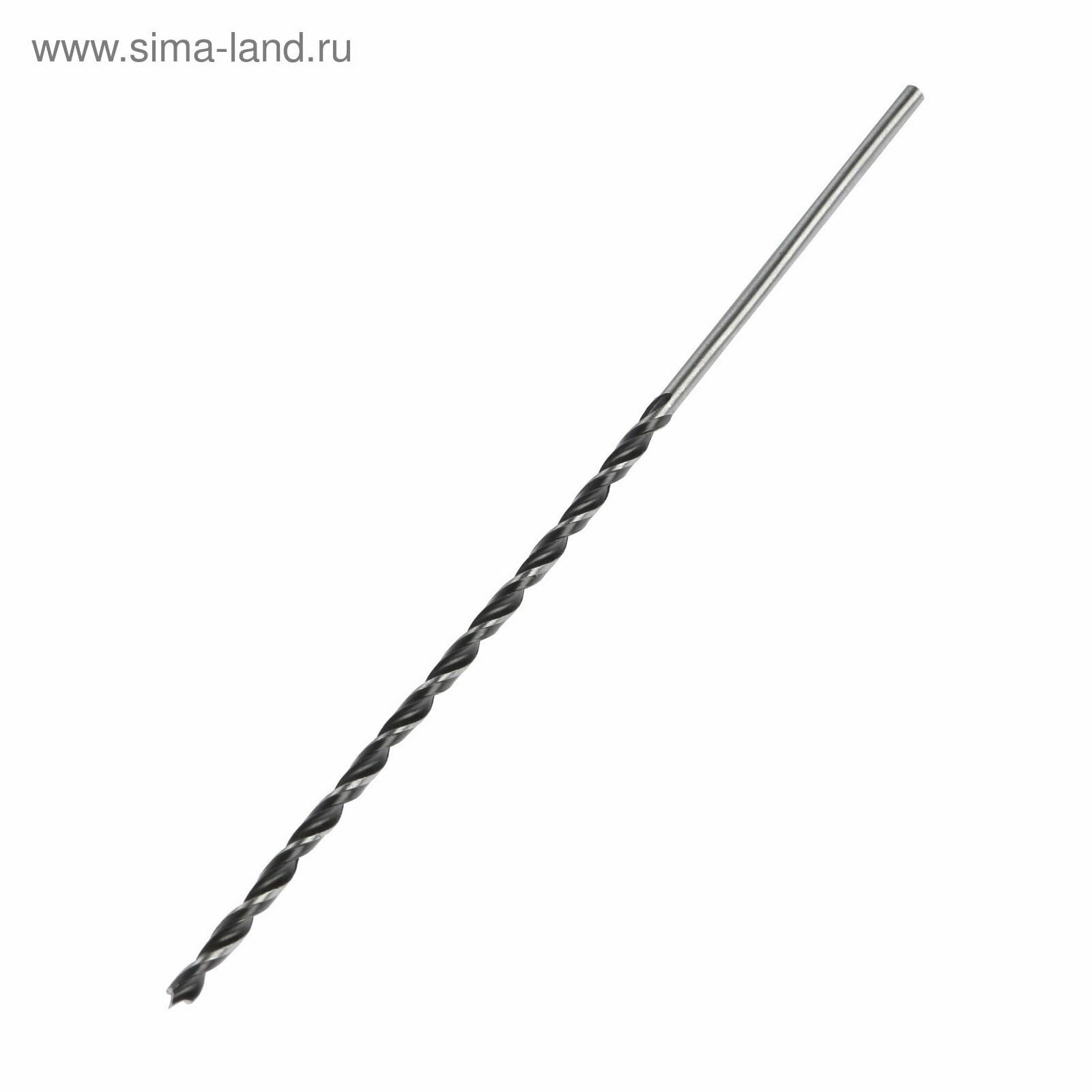Сверло по дереву цилиндрический хвостовик, 6x300 мм, применение: дерево