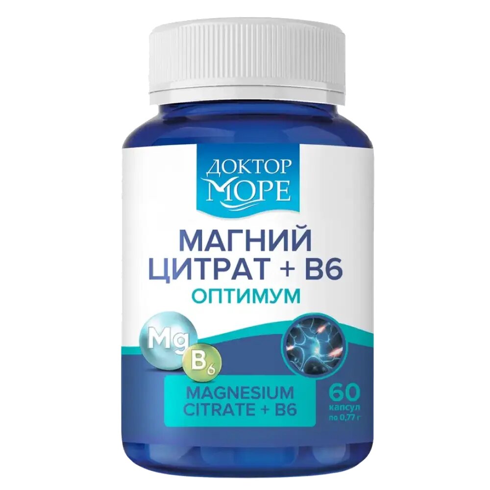 Доктор Море Магний цитрат+B6 оптимум/Magnesium Citrate+B6 optimum капсулы по 770 мг 60 шт
