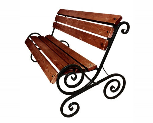 Скамья M-group "Завиток", 2 метра, лак