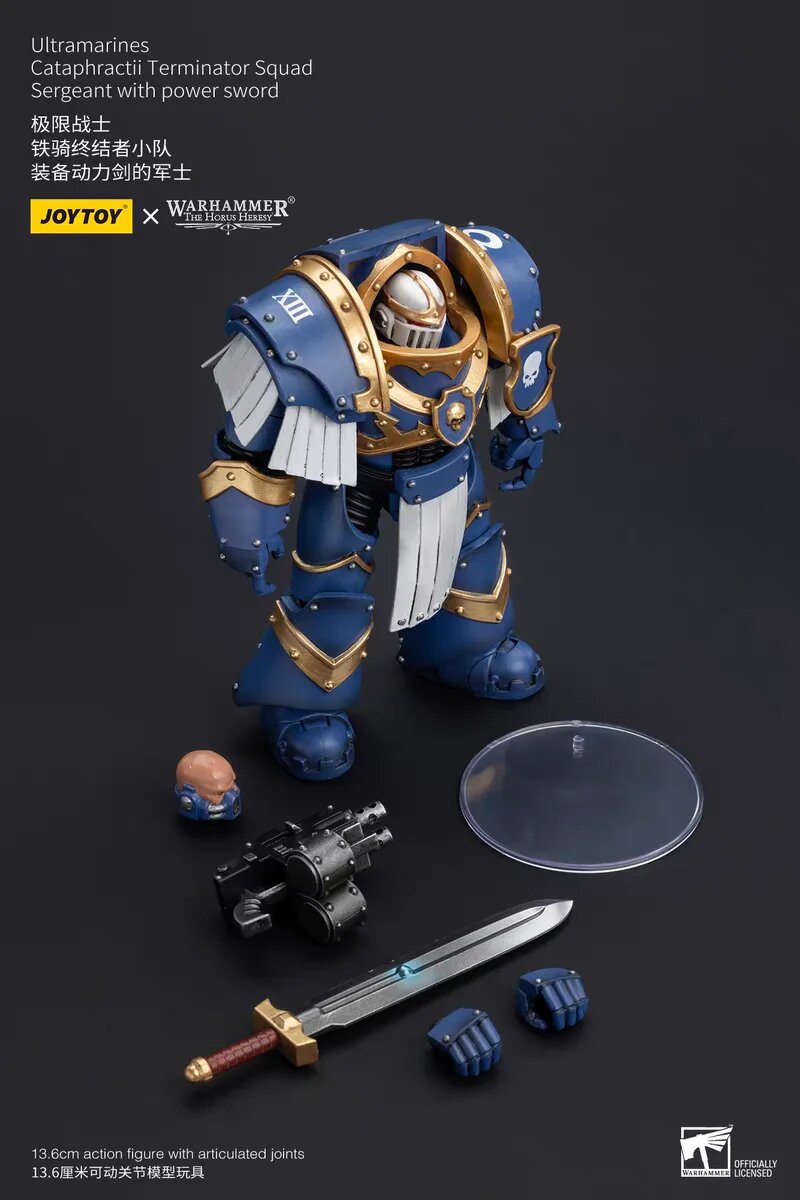 JOY TOY Warhammer 40K Ultramarines Cataphractii Terminator Squad 1/18 Фигурки Синий, power sword