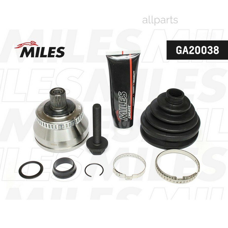 MILES GA20038 ШРУС AUDI A4 I/A6 II/SKODA/VW PASSAT V 1.9TDI 98-05 нар. +ABS