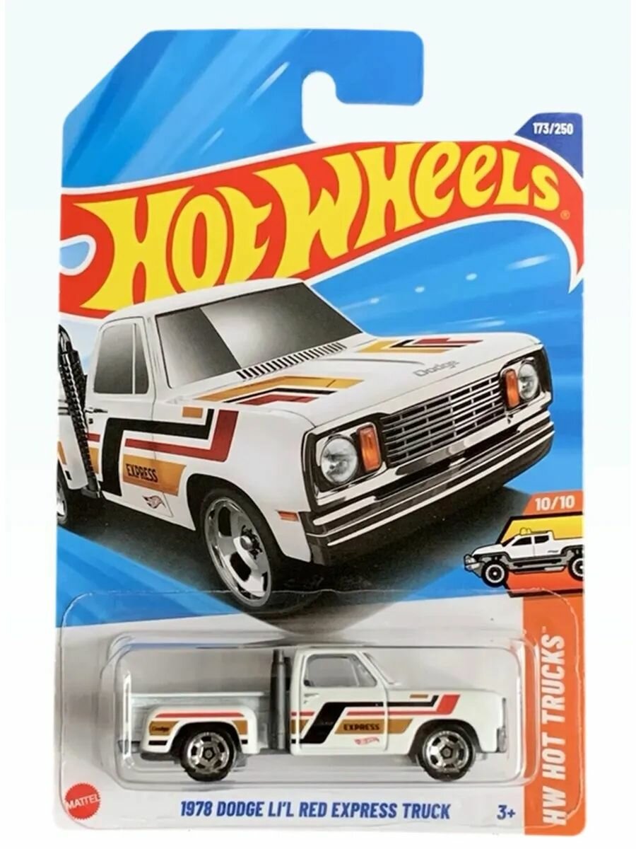 JBB03 Hot Wheels машинка металлическая игрушка коллекционная масштабная модель 1978 Dodge LIL Red Express Truck Кейс 2025