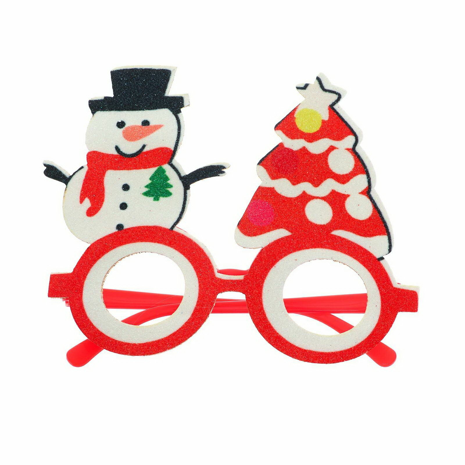 Карнавальные очки "Новогодние", цвет: белый, вид очков: карнавальные