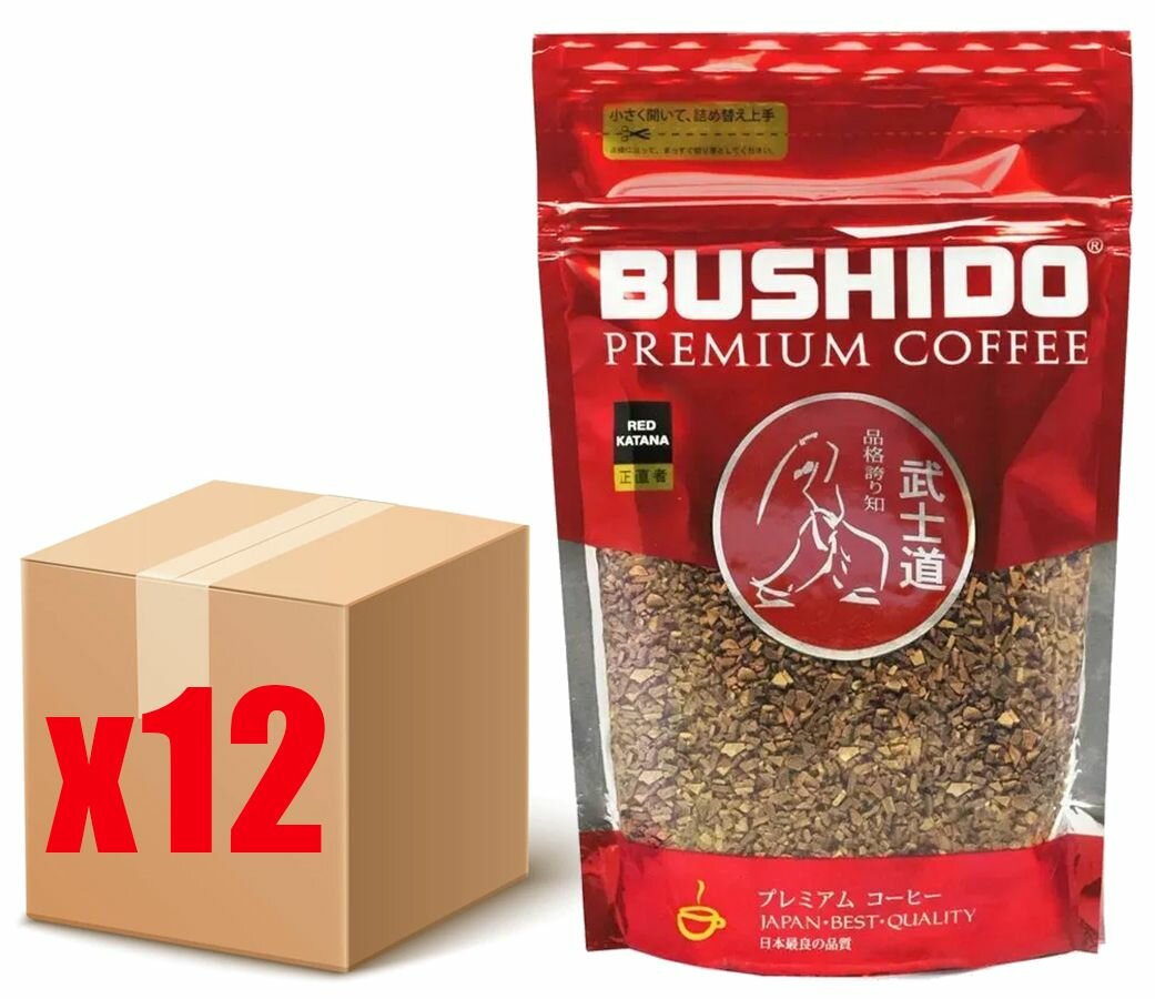 Кофе растворимый Bushido Red Katana в м/у, 75г х 12шт