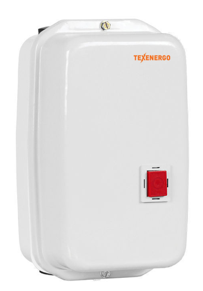 Пускатель ручной кнопочный Техэнерго ПМ12-100240 в пластиковом корпусе, белый, 400В У2 1з+1р, IP20, te00321426