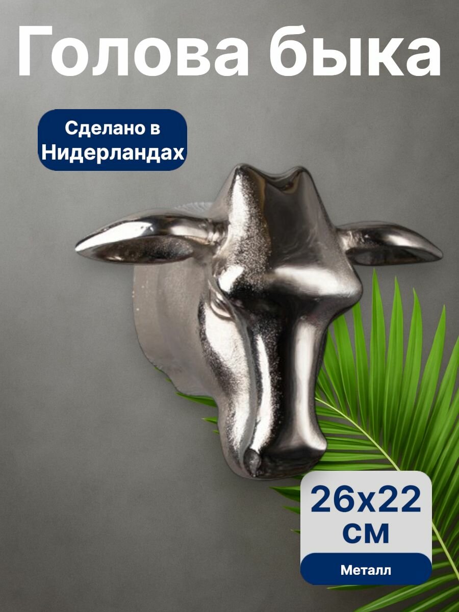 Голова быка, 26x22 см, металл, Нидерланды