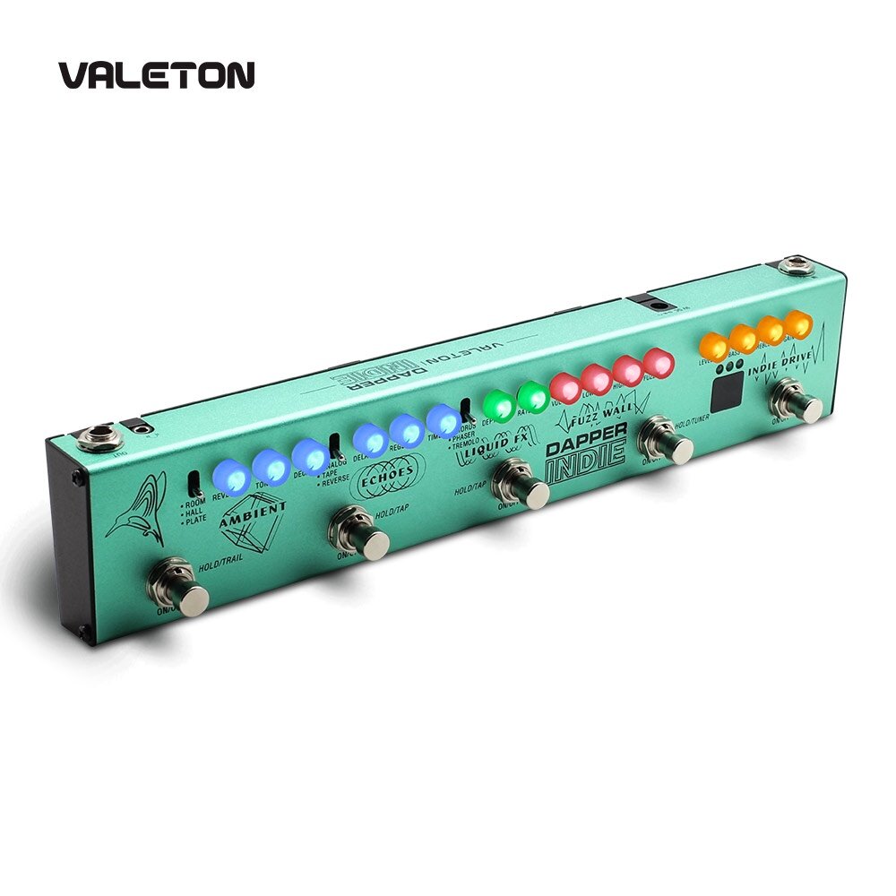 Valeton Dapper Инди Гитара Мульти Эффекты Педаль Искрушение Реверб Задержка Хор Fuzz Phaser Tremolo VES-5