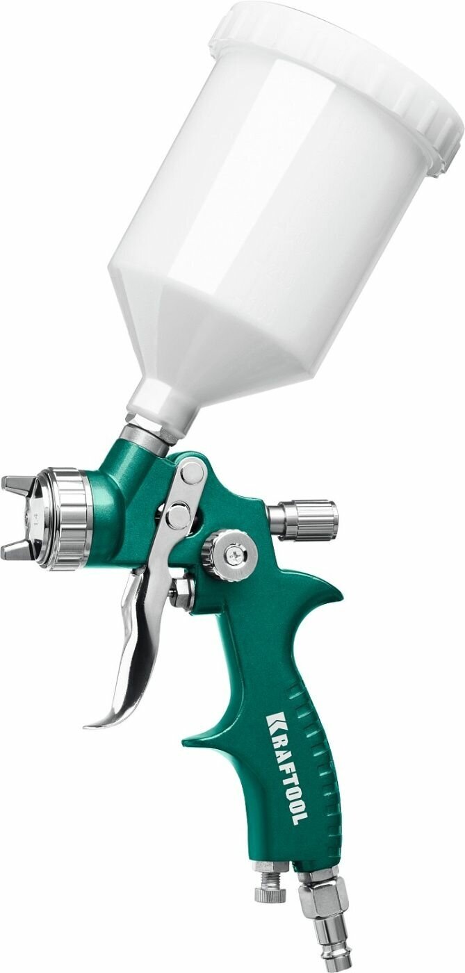 Краскопульт пневматический KRAFTOOL AirFlat LVLP с верхним бачком, 1.7мм 06524-1.7