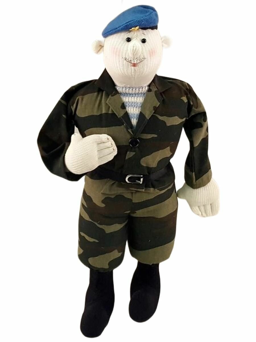 Кукла Бравый солдат, текстильная, мягконабивная, игровая, подарочная, авторская, ручной работы