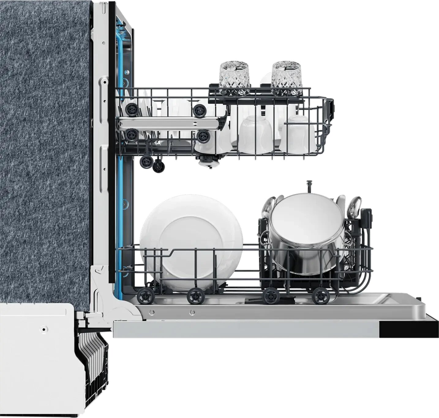 Встраиваемая посудомоечная машина Haier HDWE9-591RU, сенсорное управление, белая
