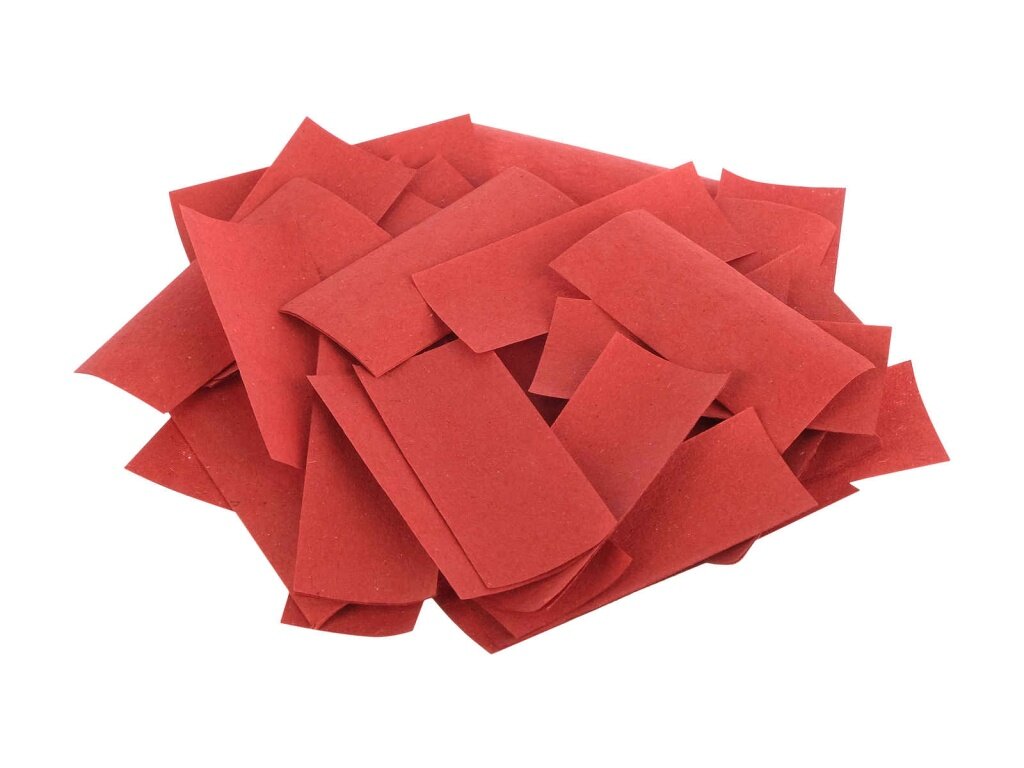 OPCR Бумажное конфетти 20х50мм, красный, упаковка 1 кг, Foix