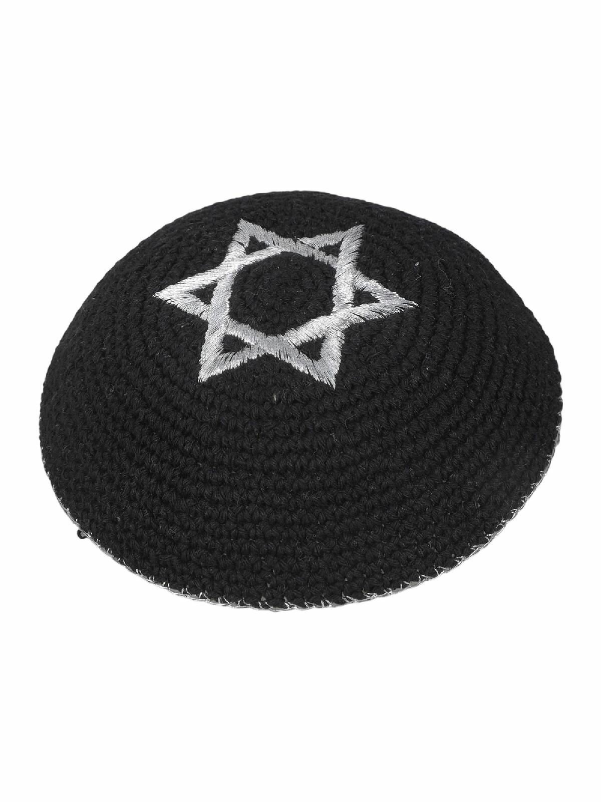 Складная кипа из дышащего материала, идеальная для путешествий и формальных мероприятий, Черный фон sil