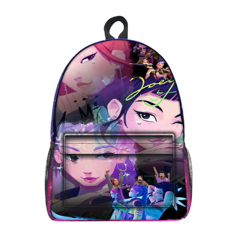 Kpop demon hunters backpack вместительные отделения образование стиль26