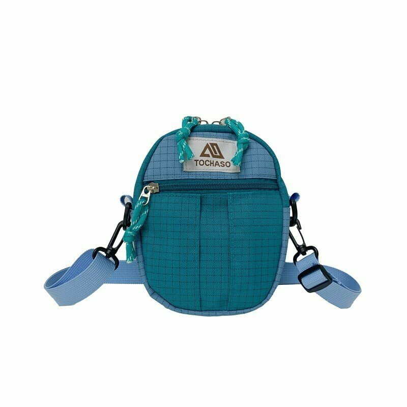 Легкая сумка через плечо для подростков девушек и мальчиков уличный стиль с буквенным узором синий