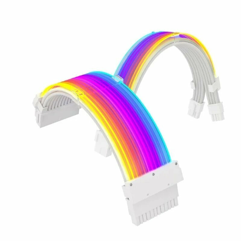 Удлинитель кабеля ATX 12V 8-pin/ATX 24-pin, ATX 12V 8-pin, 0.35 м, белый