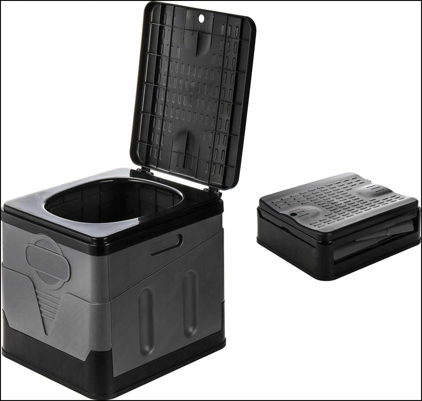 Портативный складной автомобильный туалет премиум для автопутешествий и экстренного кемпинга