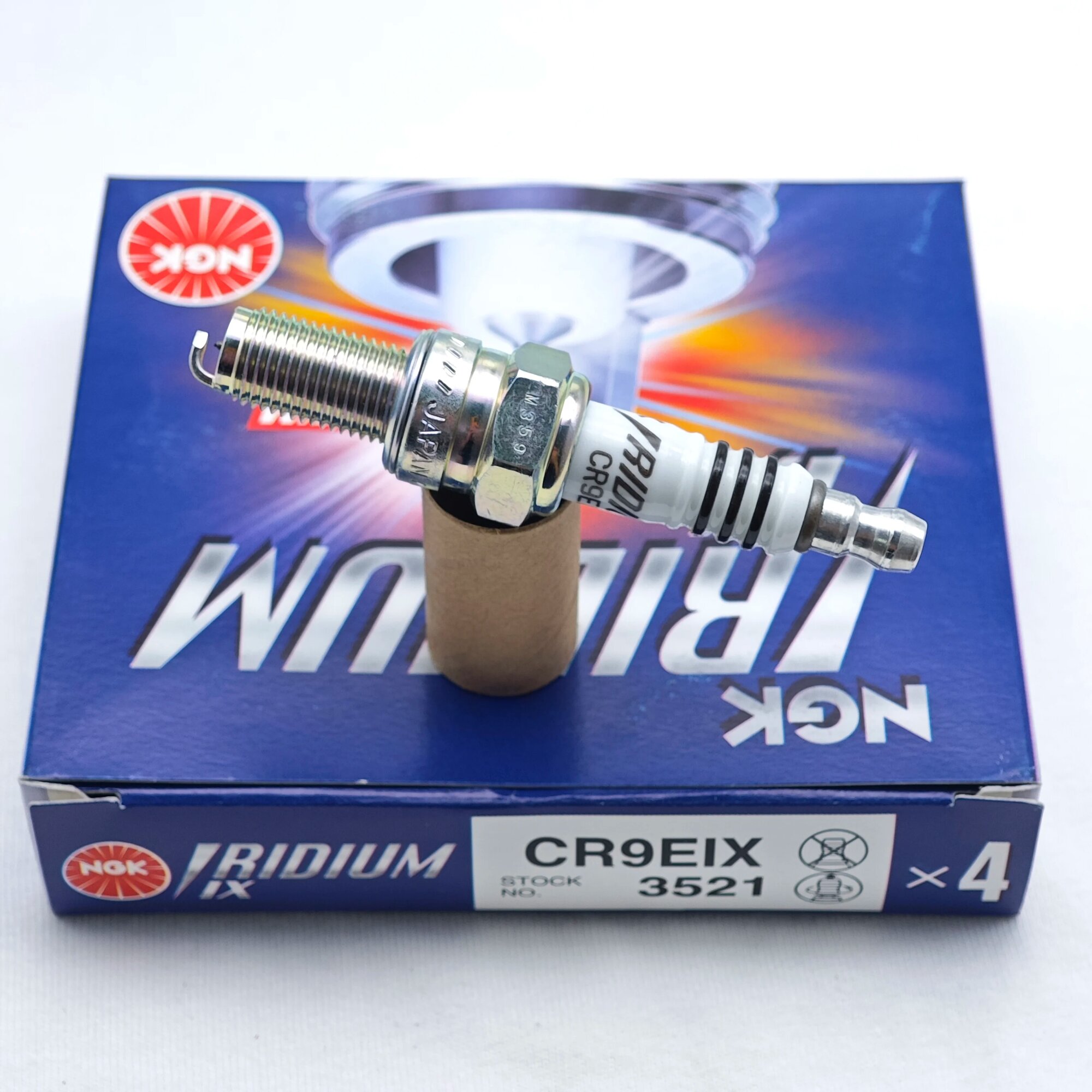 Оригинальная Свеча зажигания NGK Iridium для мотоцикла CR9EIX 3521, обновленная модель CR9E CR9EK, 4 шт.