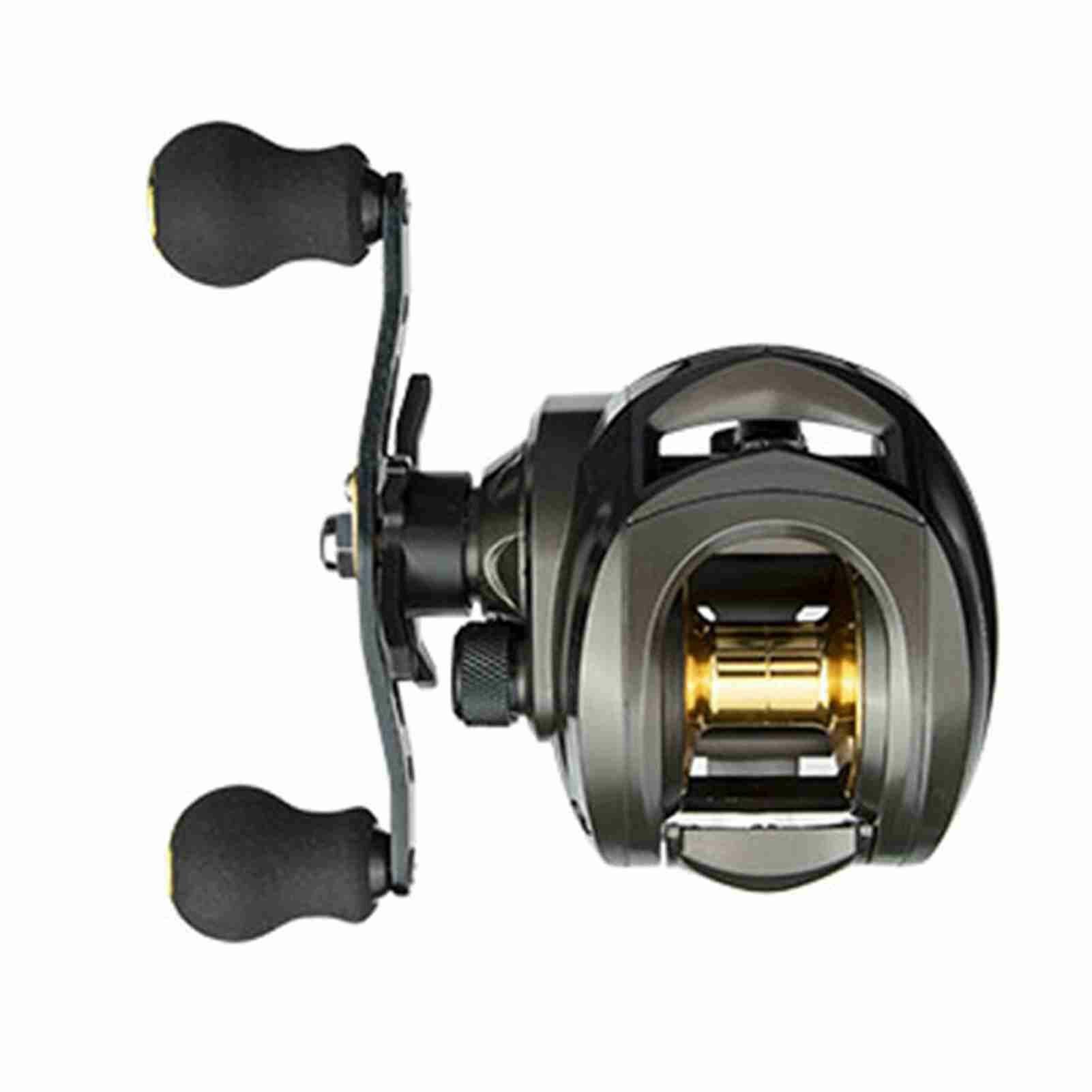 Высокоскоростная мультипликаторная катушка 7.2:1 с магнитным тормозом, максимальный фрикцион 18 фунтов, левосторонняя кастинговая спиннинговая катушка