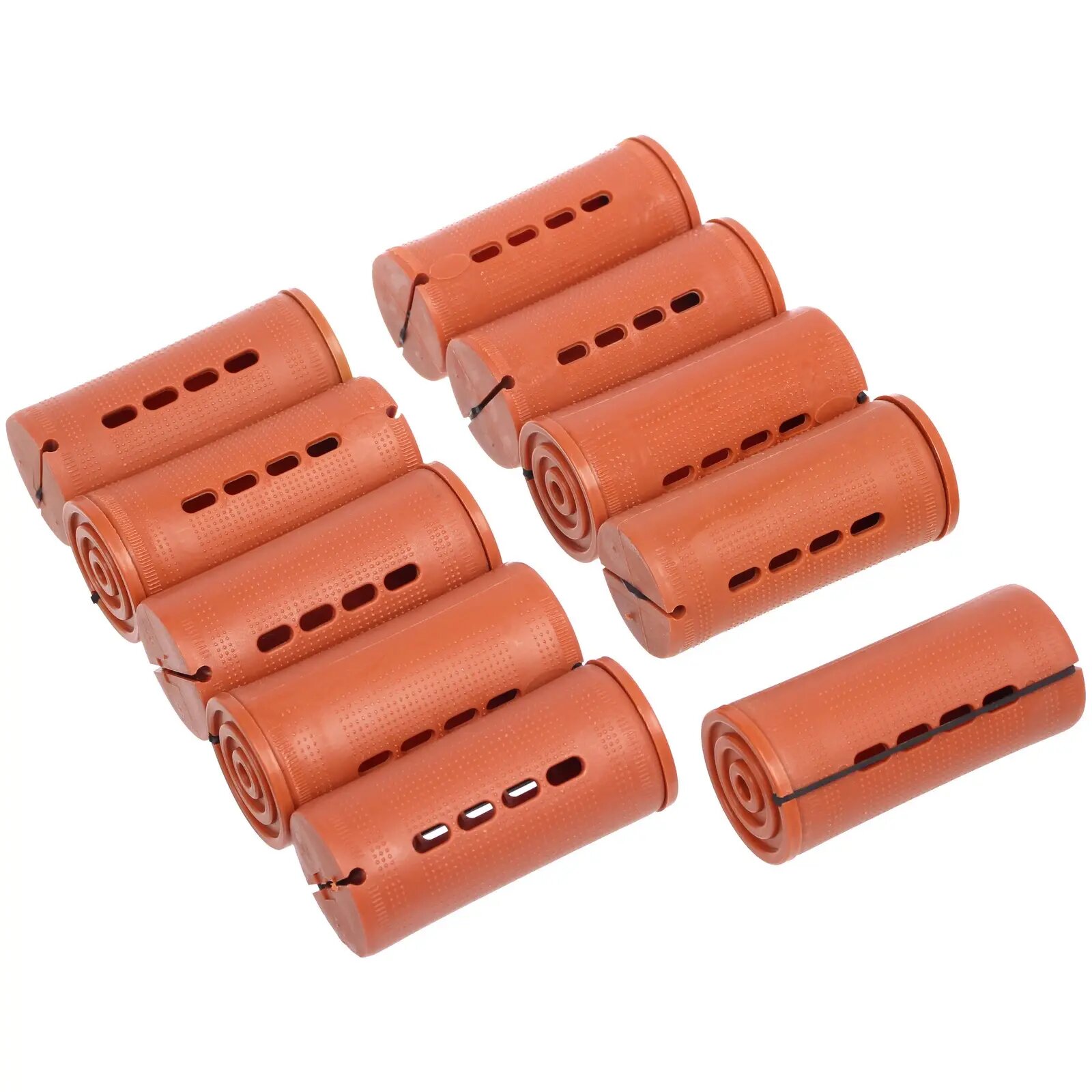 Бигуди-коклюшки «VOLNA», 10 шт, цвет коричневый, d-3,8 см, легкость укладки