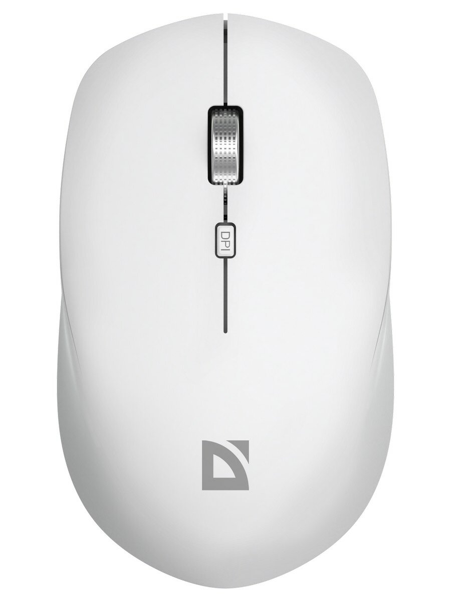 Мышь беспроводная DEFENDER Velvet (Бархат) MB-406 белый (USB/BT, 1600dpi, 4but) (52407)