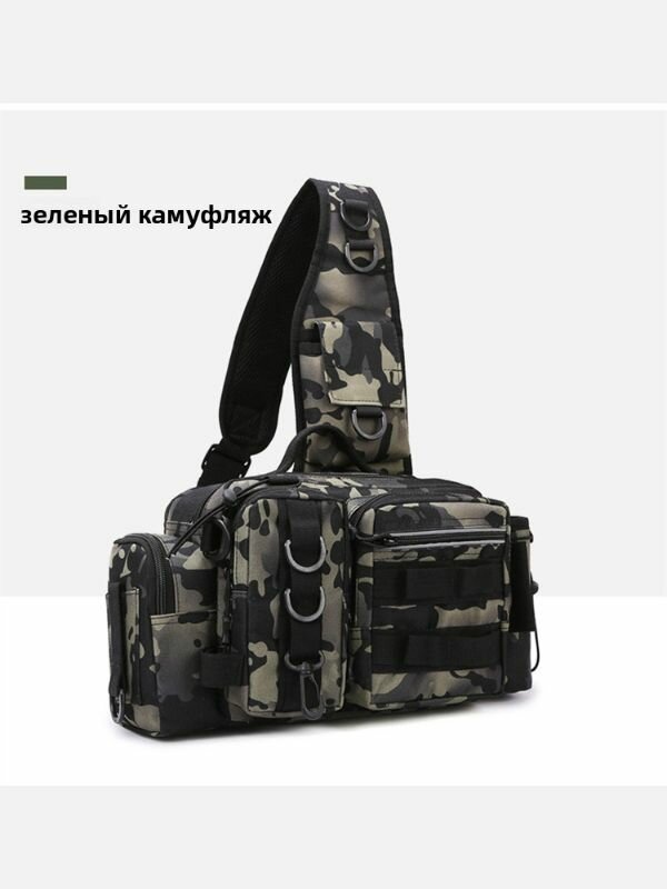 Рюкзак для спиннинга и рыбалки, тактический поясной рюкзак многофункциональный, водонепроницаемый рыболовный жилет с большим количеством карманов для снастей и удочек