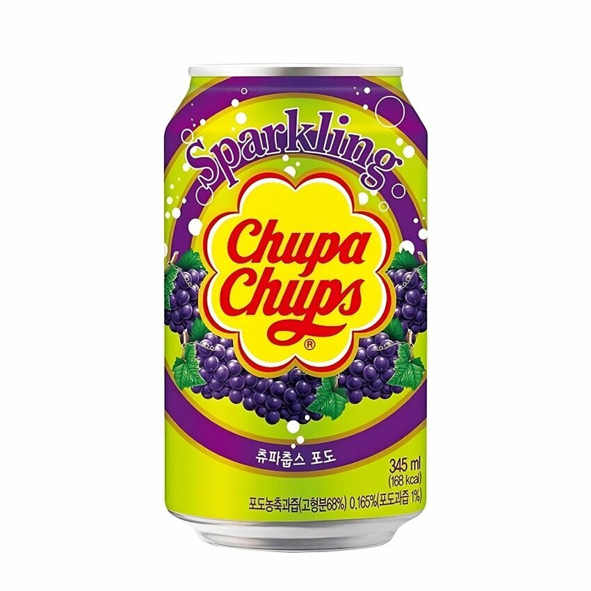 Chupa Chups Sparkling Grape напиток газированный 345 мл
