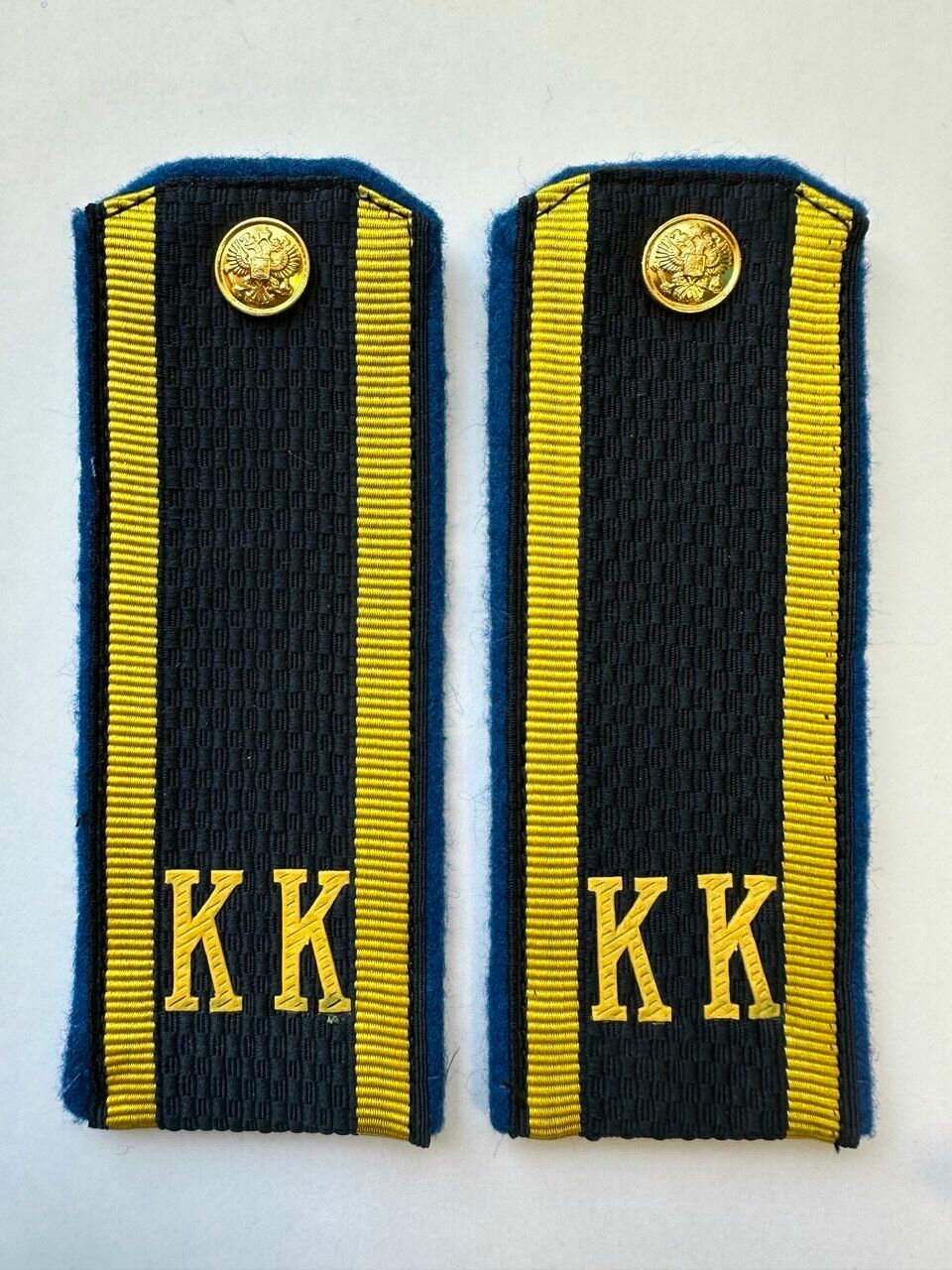 Погоны ФСБ, ФСО кадетские темно-синие КК 14 см