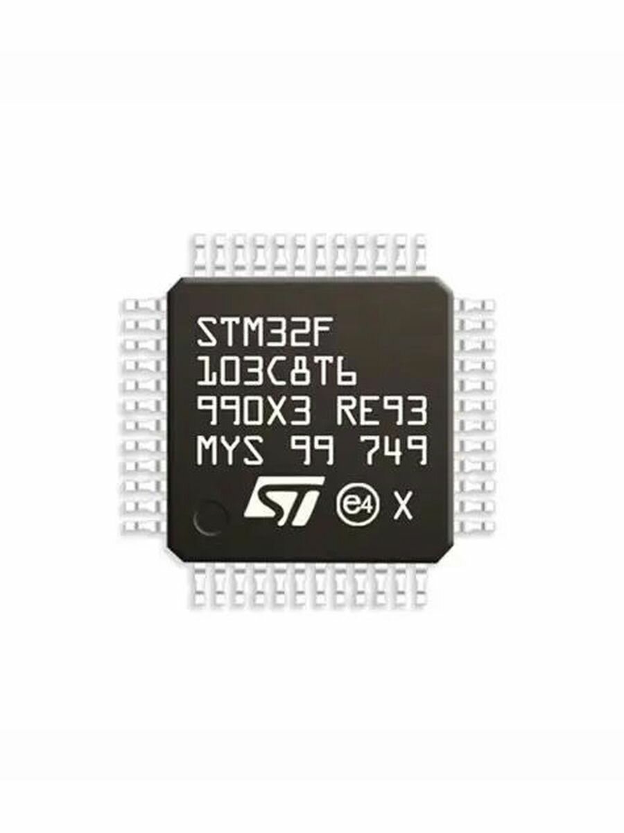 STM32F103C8T6, 32-битный микроконтроллер ARM Cortex-M3, 72 МГц, 64кб
