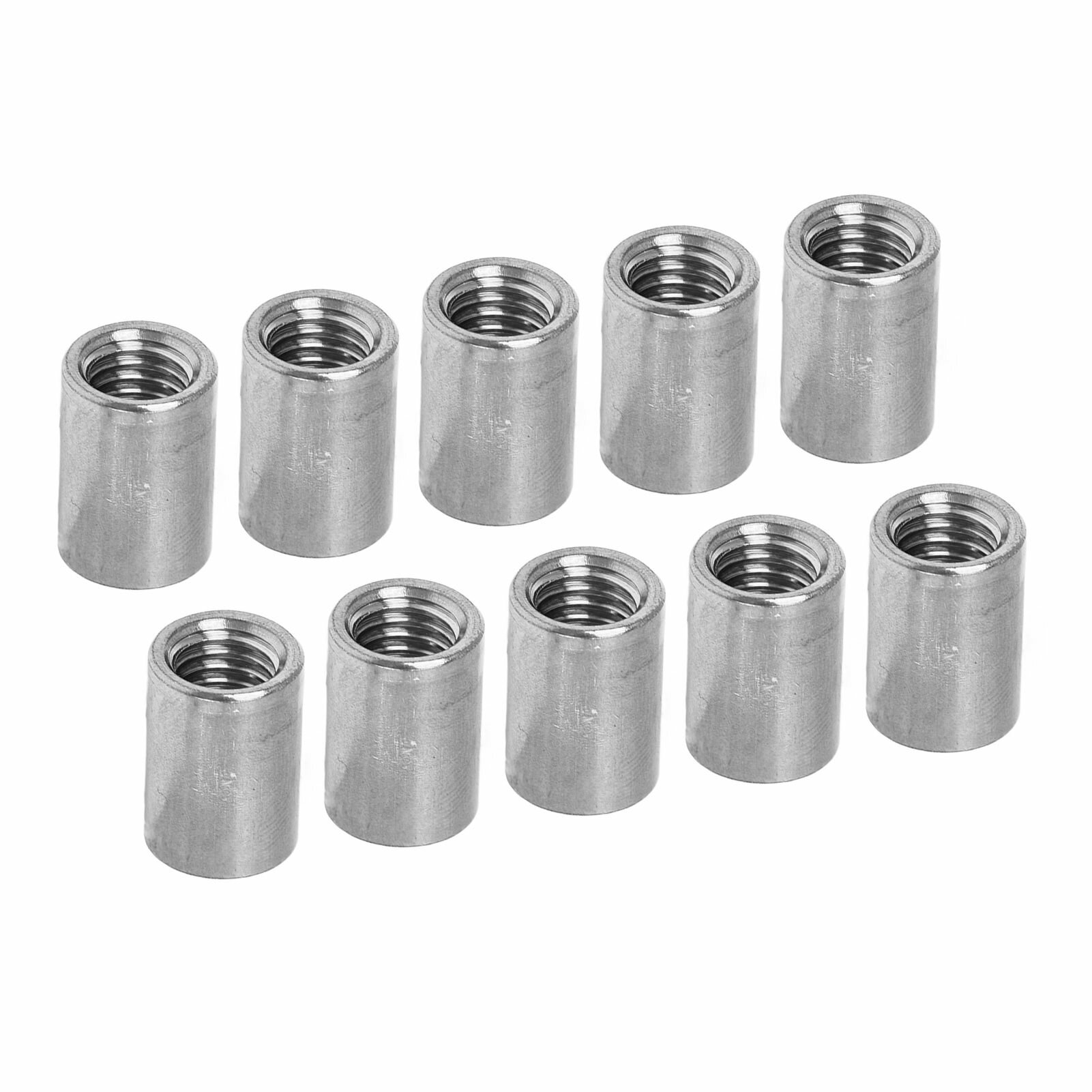 10 шт. круглые соединительные гайки из нержавеющей стали 304, цилиндрическая соединительная гайка с внутренней резьбой для ремонта