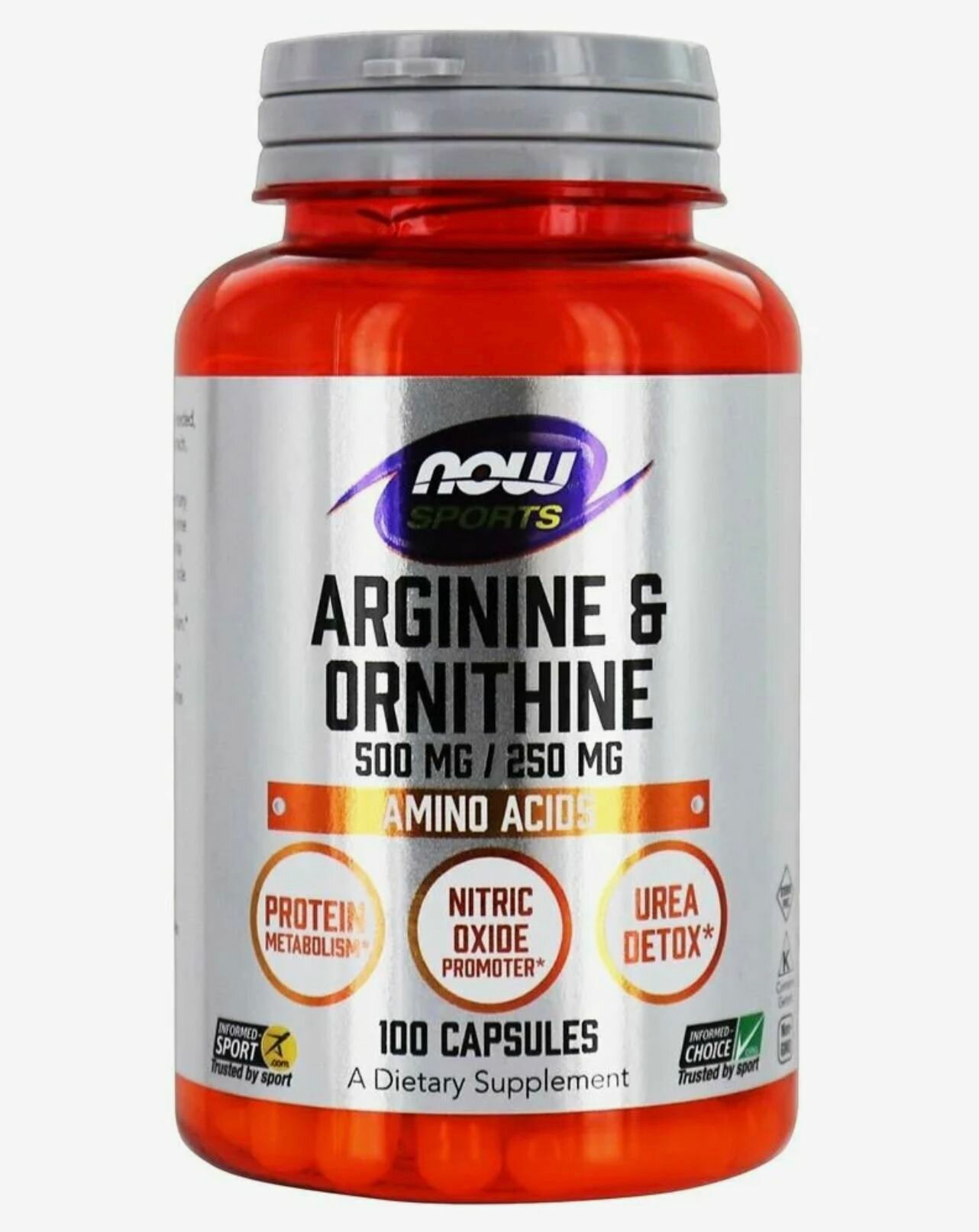 NOW Arginine & Ornithine 500/250 мг 100 капс.