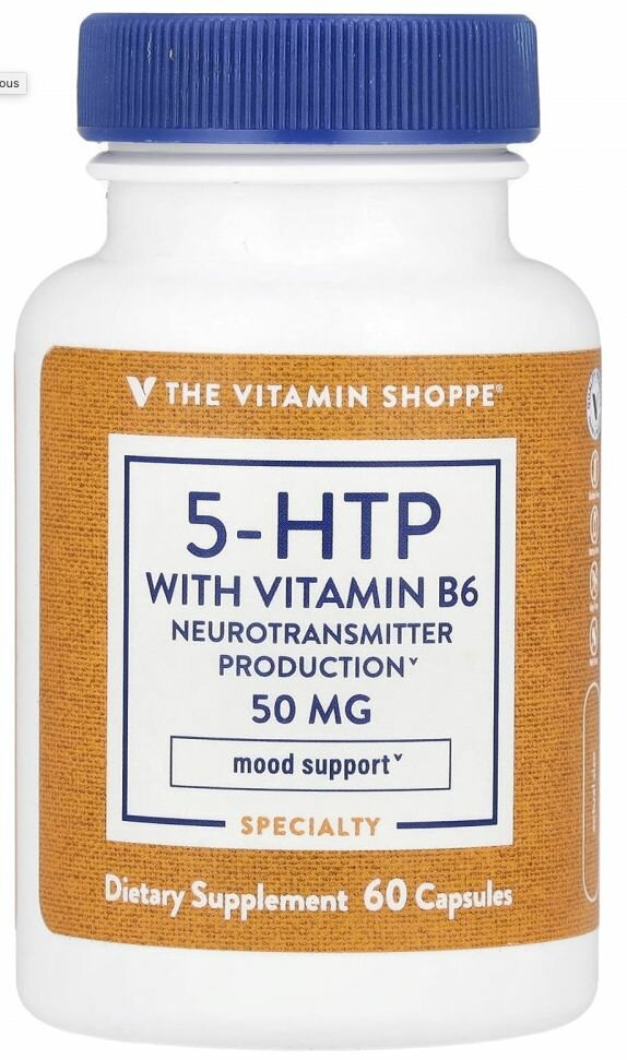 The Vitamin Shoppe, 5-HTP с витамином B6, 60 капсул