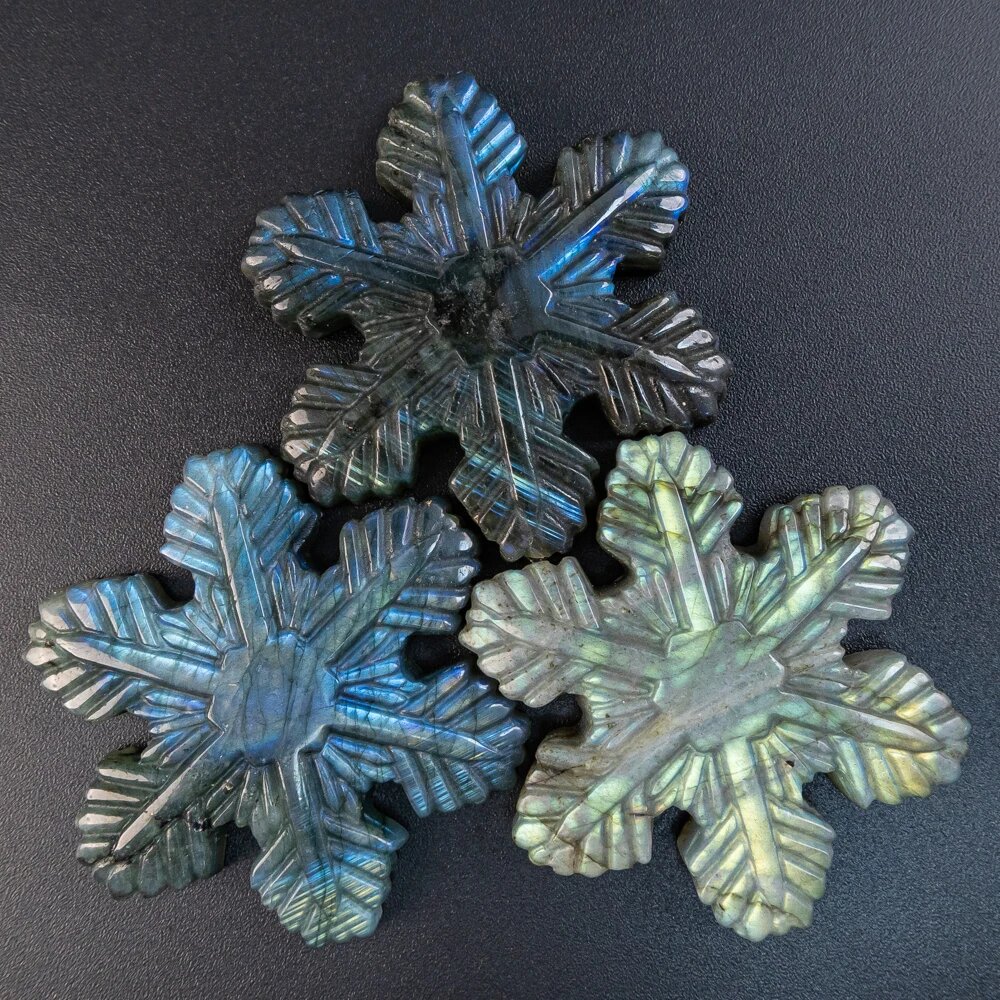 Лабрадорит подвеска синяя вспышка 50x46x9 мм