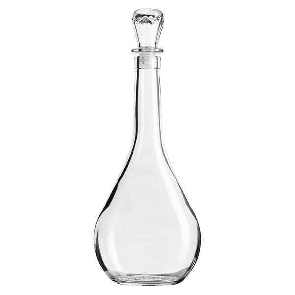 Штоф «Капля» с пробкой, стекло, 0,5 л, прозрачный (Хрустальный звон)