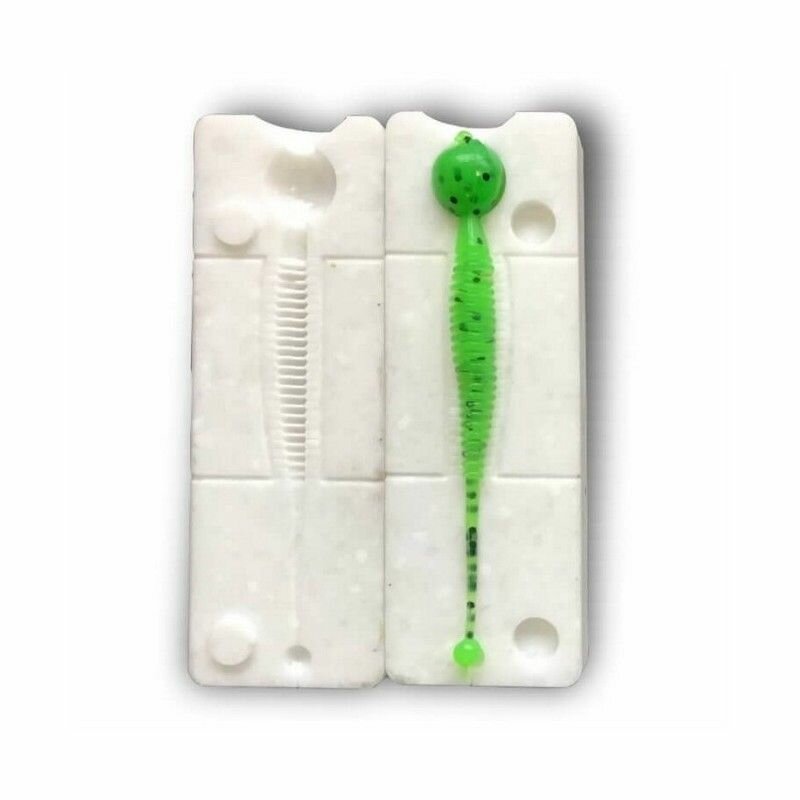 Форма для литья рыболовных силиконовых приманок Sator Worm 2,4", 60mm, 1 место, камень