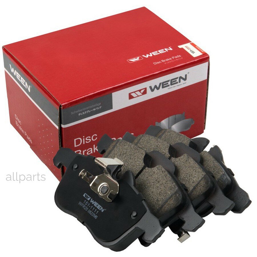 WEEN 151-1111 Тормозные колодки дисковые передние OPEL Astra G/H Astra J Sports Tourer Corsa C/D/E Meriva Meri