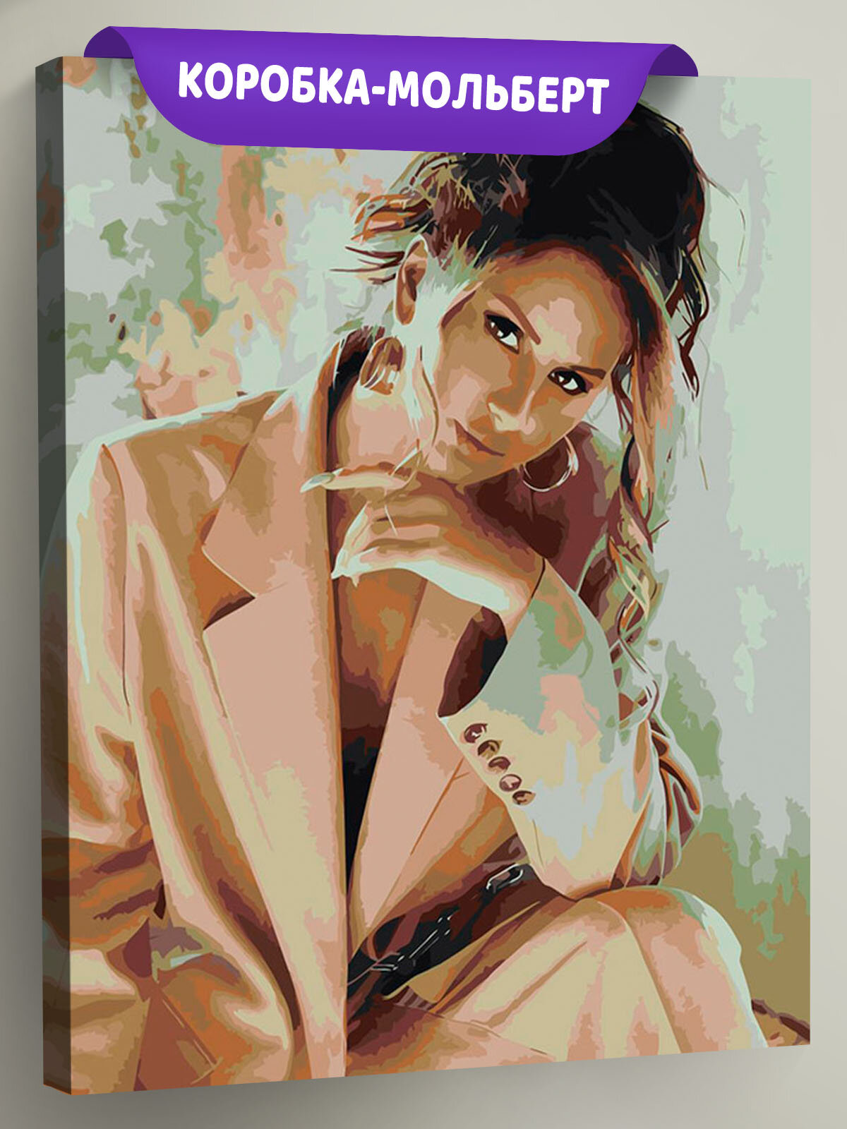 Картина по номерам на холсте с подрамником "Российская певица Анна Асти Anna Asti 7" Раскраска 40х50 см, Девушки