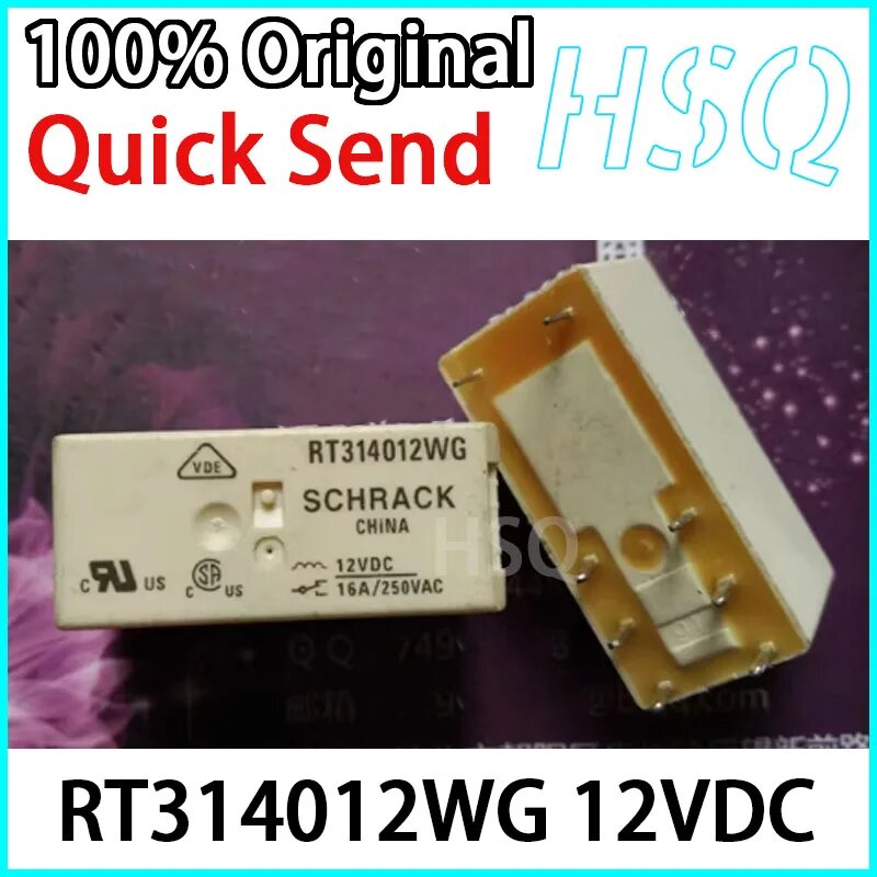 2 шт. реле RT314012WG 12В 8-контактное 16А