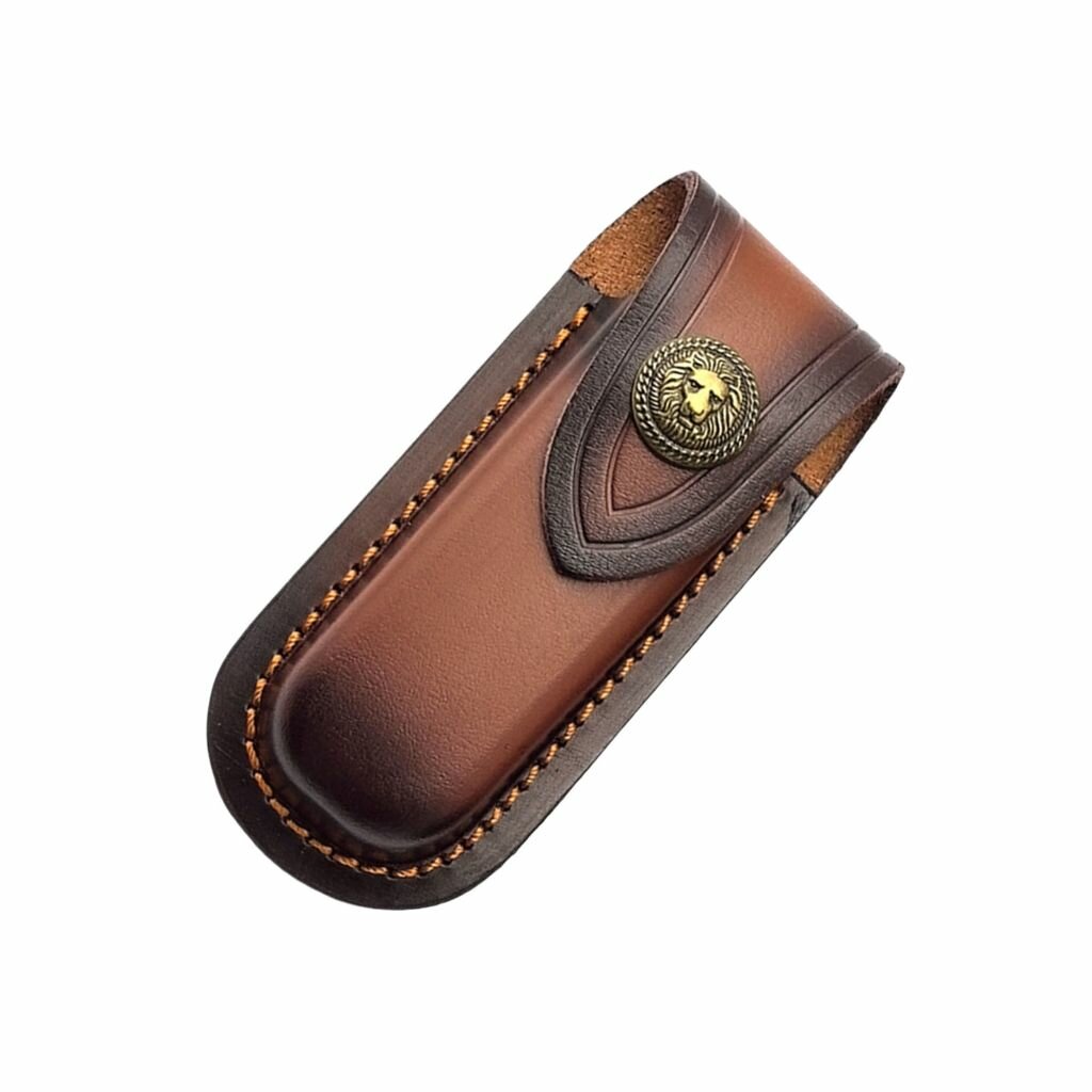 Кожаный поясной карман-футляр, складной держатель для ножа для кемпинга, барбекю, Охоты