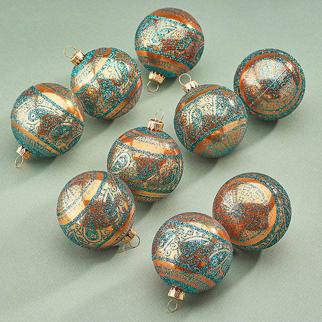 Елочные шары Faleron - Galatone 6 см, 9 шт, пластик, Winter Deco, 1000622