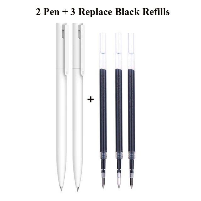 Xiaomi Pen Mi Гелевая ручка 0,5 мм Белый, 2pen 3black refills