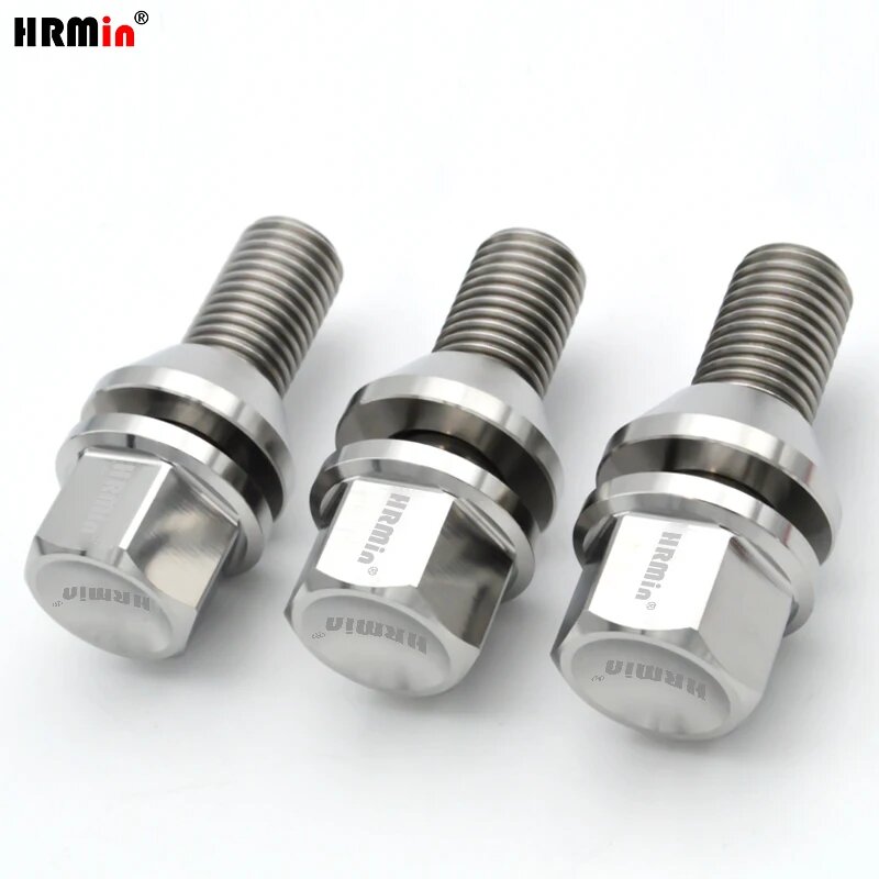 Завод HRMin Gr.5 титановая плавающая шайба Конусный болт колеса серебристый, 20psM14x1.5X28mm