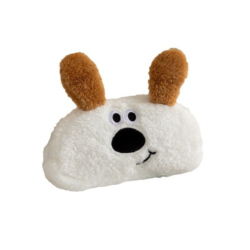 Вместительный плюшевый пенал с изображением собаки, милый мультяшный чехол для ручек, мягкий органайзер для канцелярских принадлежностей для девочек и мальчиков, школьные принадлежности, эстетичное портативное хранилище для учеников средней школы