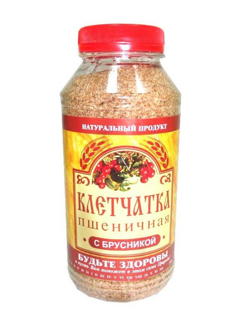 Зерновой продукт Золотые Злаки Сибири "Клетчатка пшеничная", Брусника, 270 г