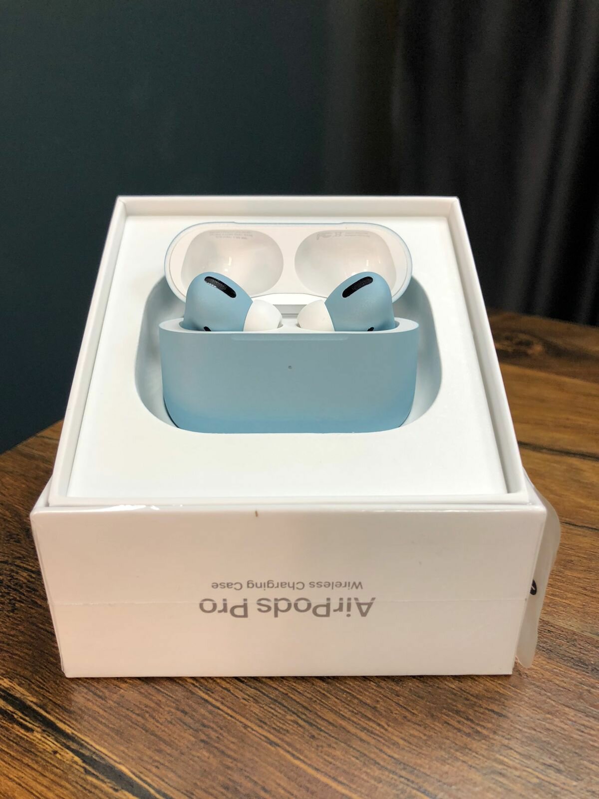 Наушники AirPods Pro 2 Color Type-C (2023) Голубой матовый (Ral_5024)