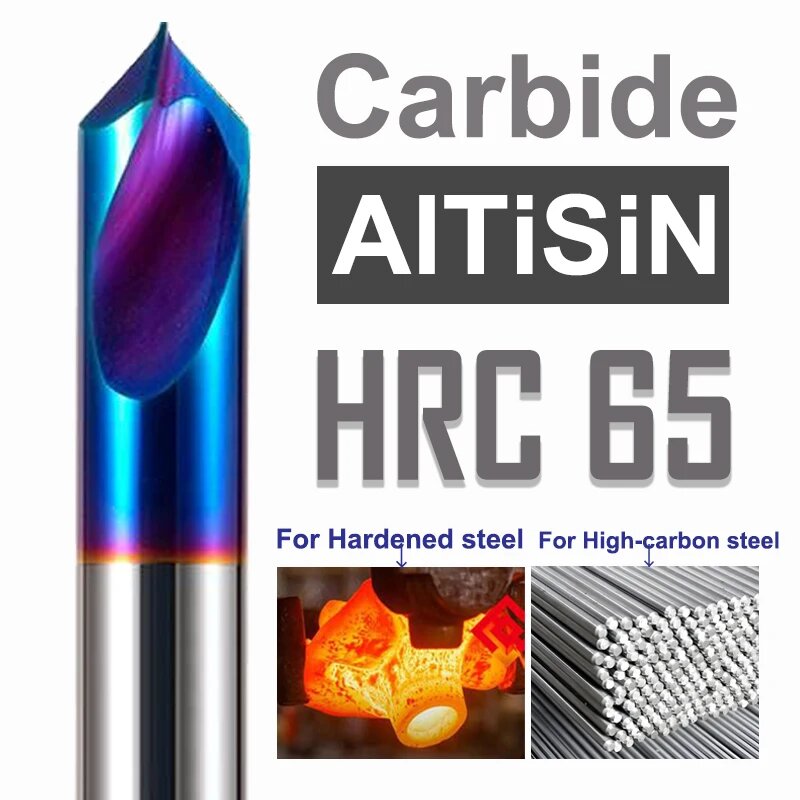 Точечная дрель YZH 60°/90°/120° HRC45/55/65, HRC65 Coated, D8x60Lx60 Degree