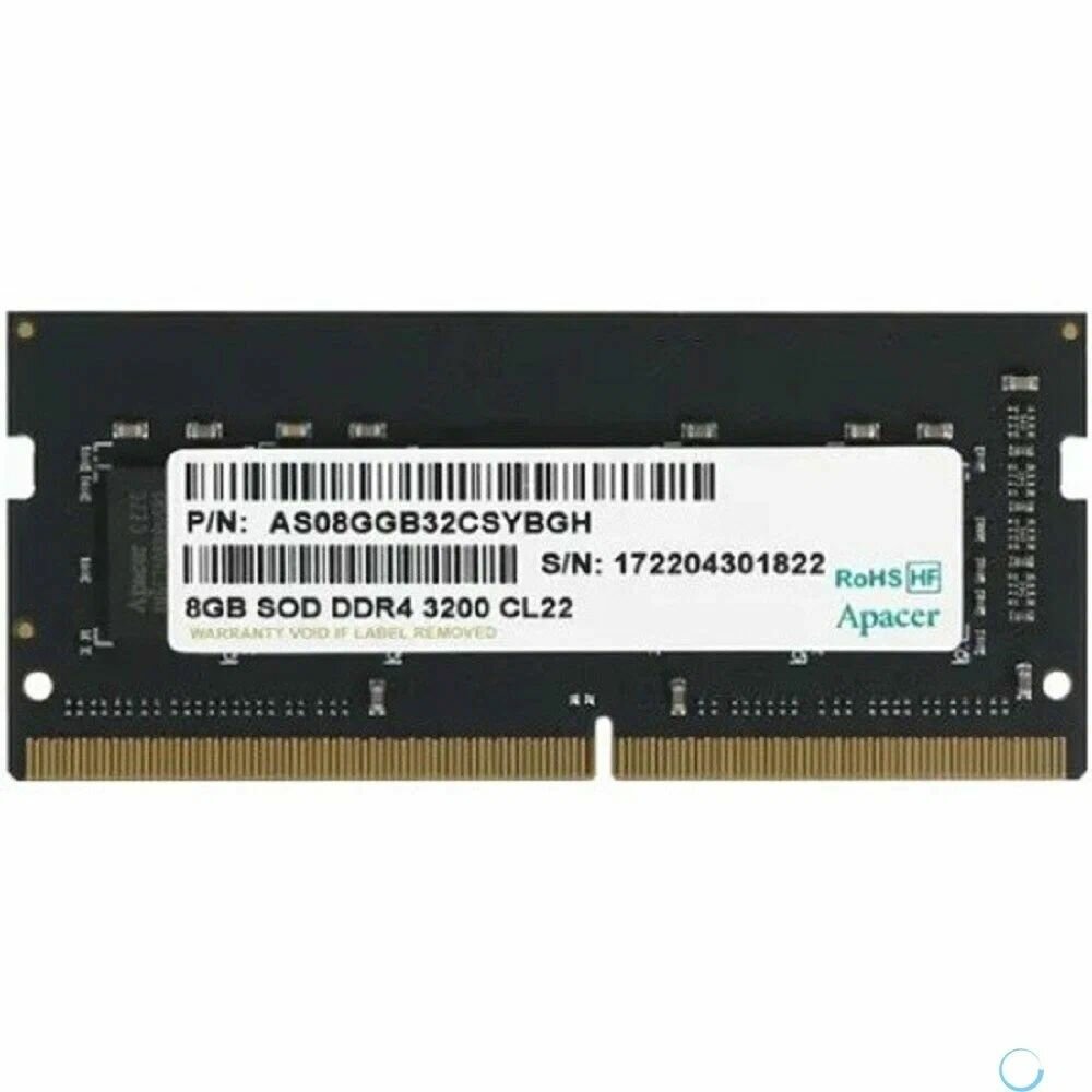 Оперативная память SO-DIMM Apacer 8ГБ DDR4 3200MHZ CL22 (AS08GGB32CSYBGH)