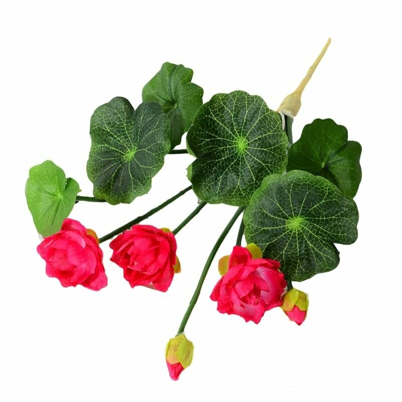 Букет для украшения искусственным цветком лотоса-Красная роза